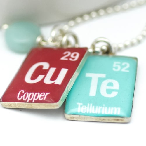 Periodic Table Element Necklace Hand Stamped Jewelry | Etsy