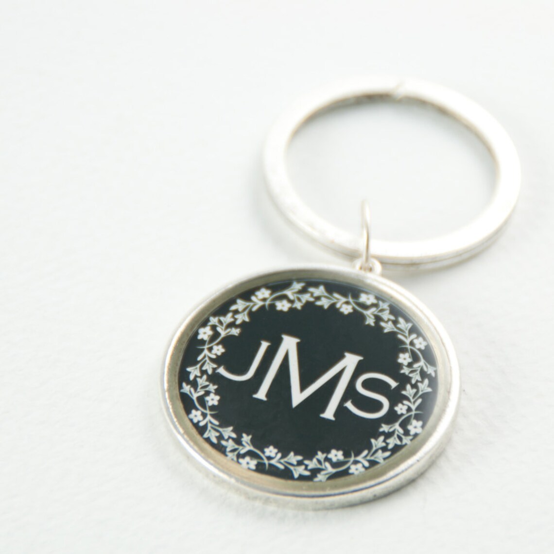 Personalized Keychain Custom Name Keychain Antiqued Silver - Etsy