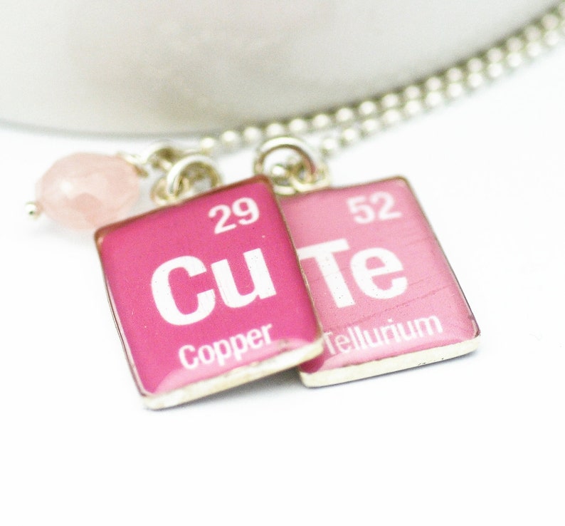 Periodic Table Necklace Element Charms Science Jewelry | Etsy
