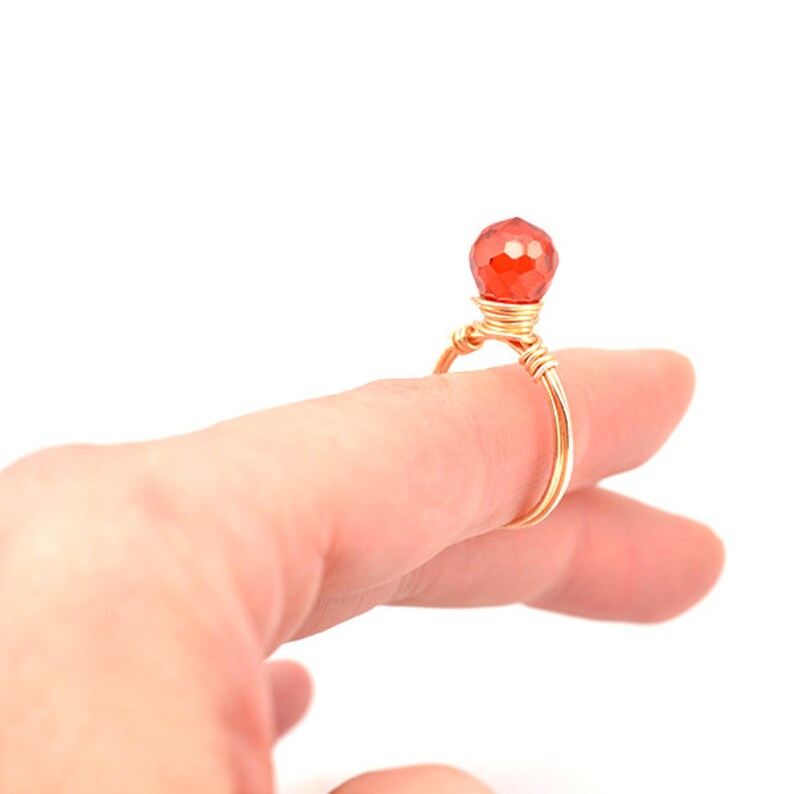 Candy Pop Ring Wire Wrapped Gem Ring Pop of Color - Etsy