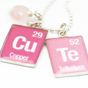 Periodic Table Necklace Element Charms Science Jewelry - Etsy