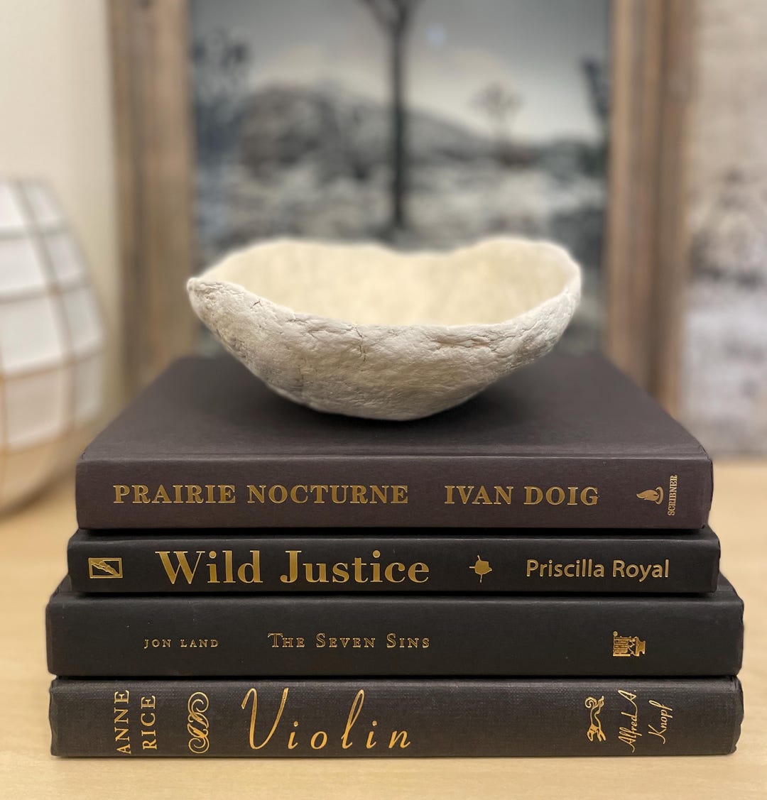 Book Stack Black Decorative Staging Books Bookshelf Decor Bundle of ...