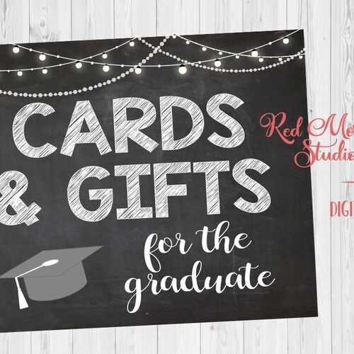 Graduation Party 5x7 or 8x10 Printable Chalkboard Sign Cards - Etsy