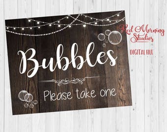Bubbles sign | Etsy