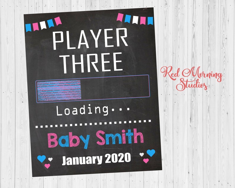 Video Game Pregnancy Announcement Sign. DIGITAL FILE. Gamer - Etsy