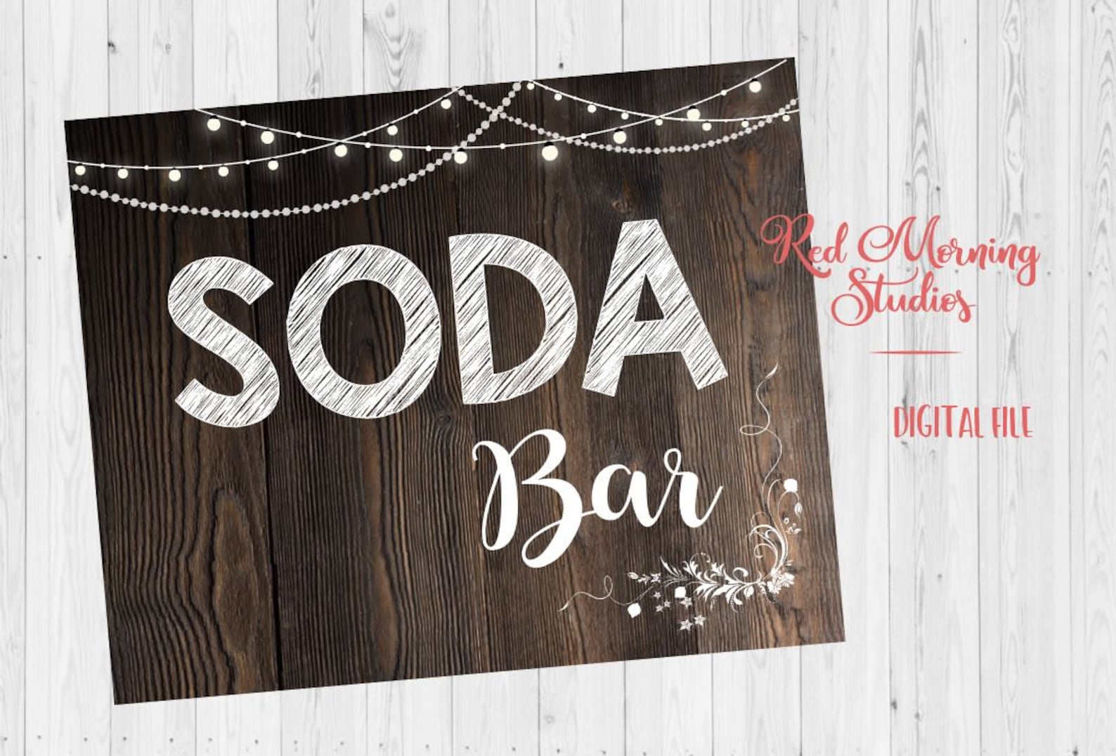 Soda Bar sign. make your own soda. PRINTABLE wedding soda | Etsy