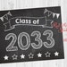 Class of 2033 Sign. 1st Day of Preschool Sign. PRINTABLE. - Etsy