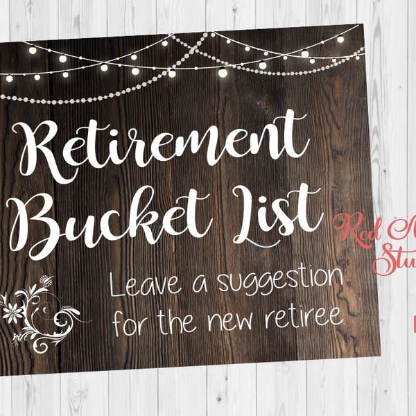 Retirement Bucket List - Etsy