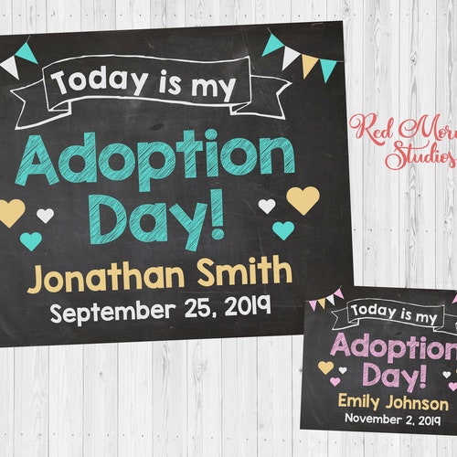 Adoption Announcement Sign Adoption Photo Prop Adoption - Etsy