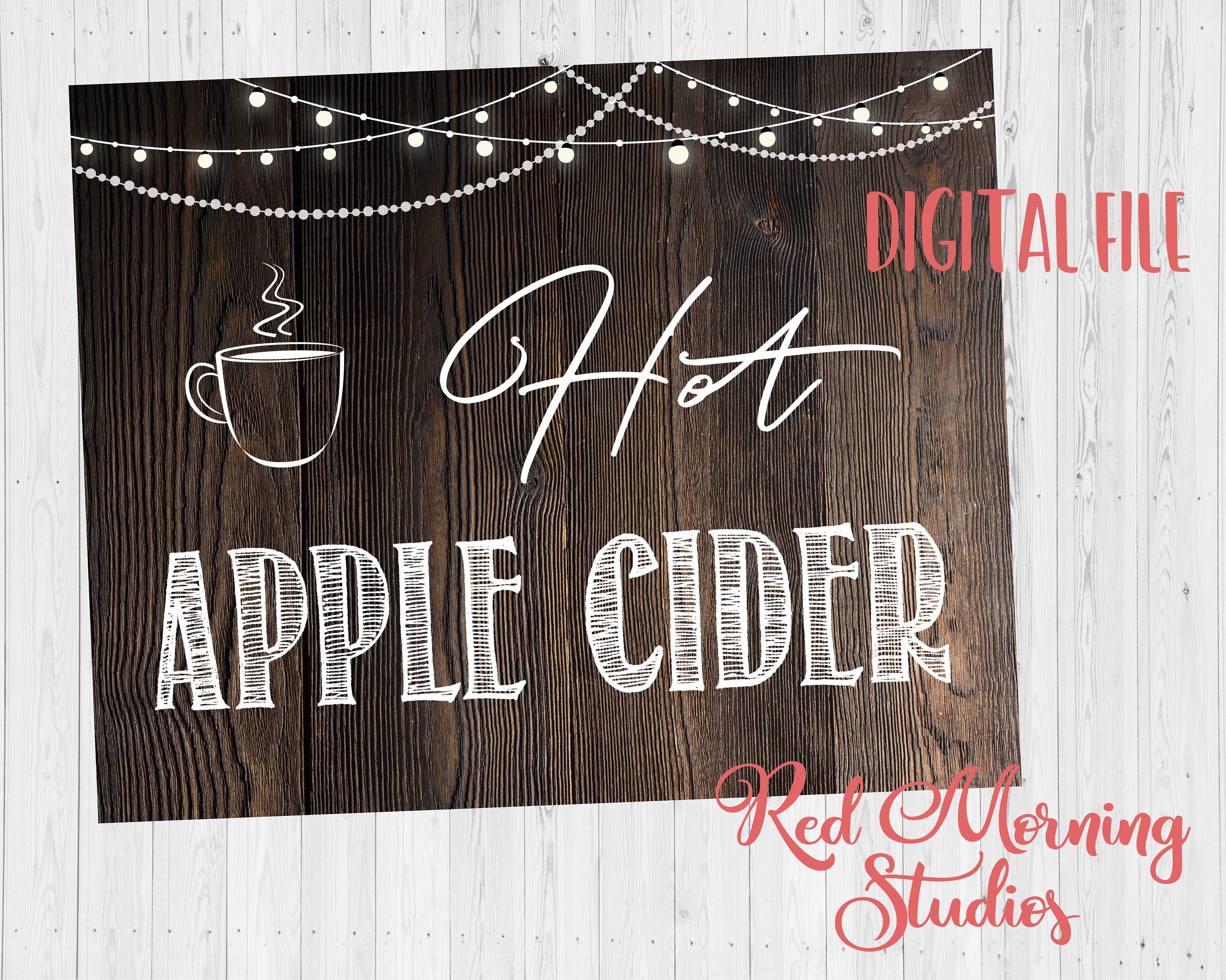 Warm Apple Cider Sign