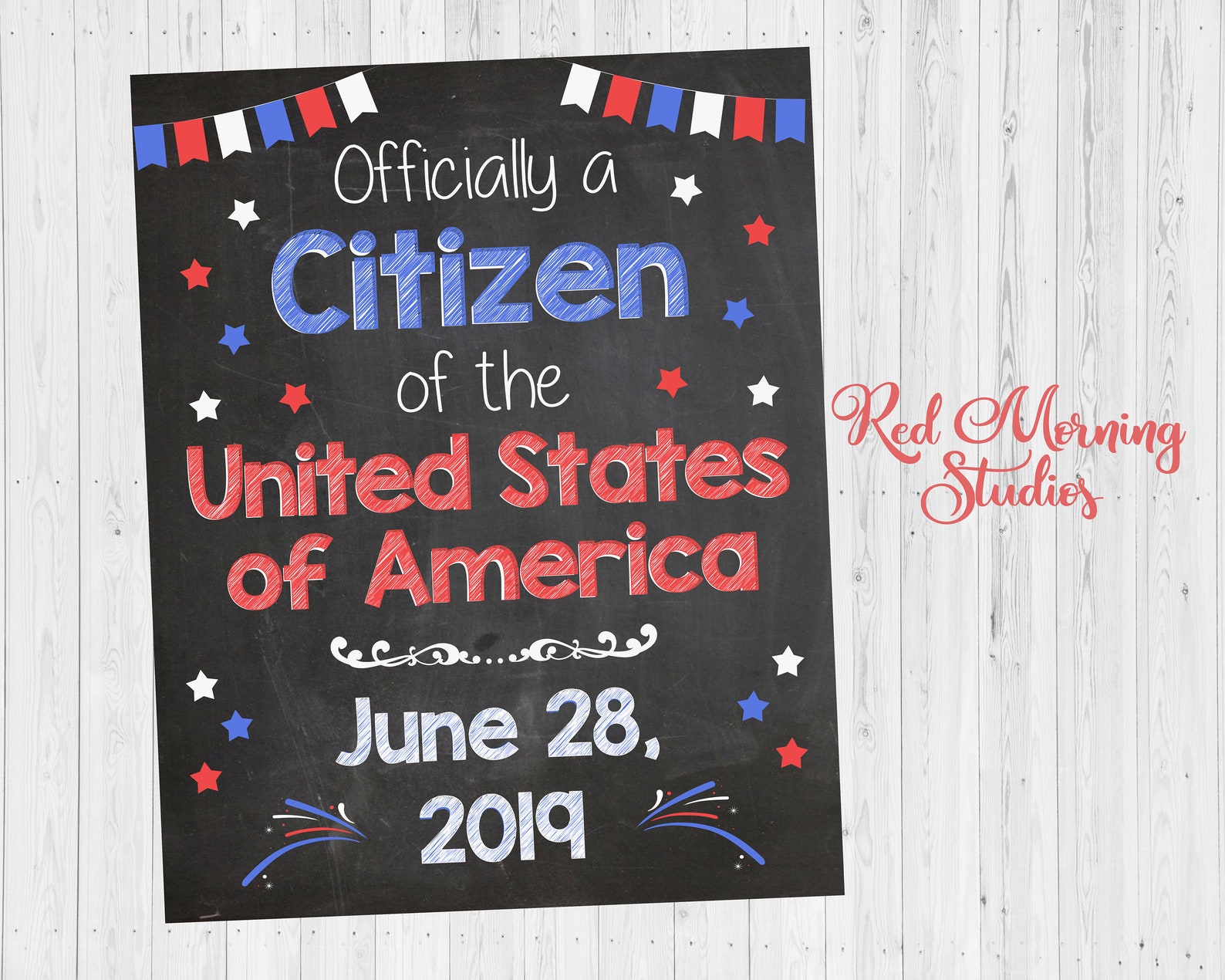 New Citizen Sign. DIGITAL FILE. United States Naturalization - Etsy