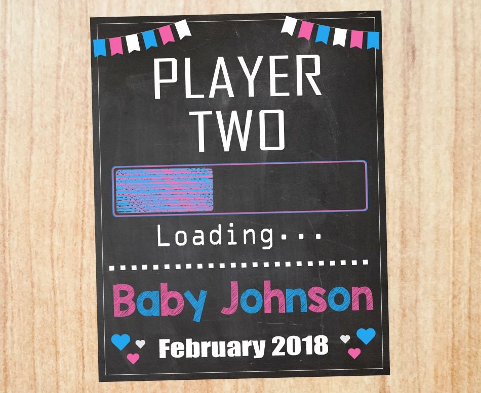 Video Game Pregnancy Announcement Sign. Gamer Pregnancy Reveal | Etsy