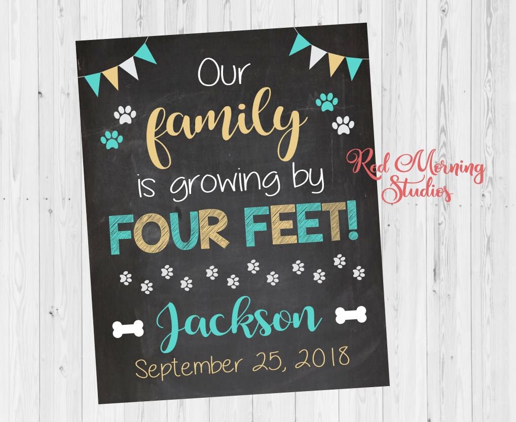 Dog Adoption Announcement sign. DIGITAL FILE. pet adoption | Etsy