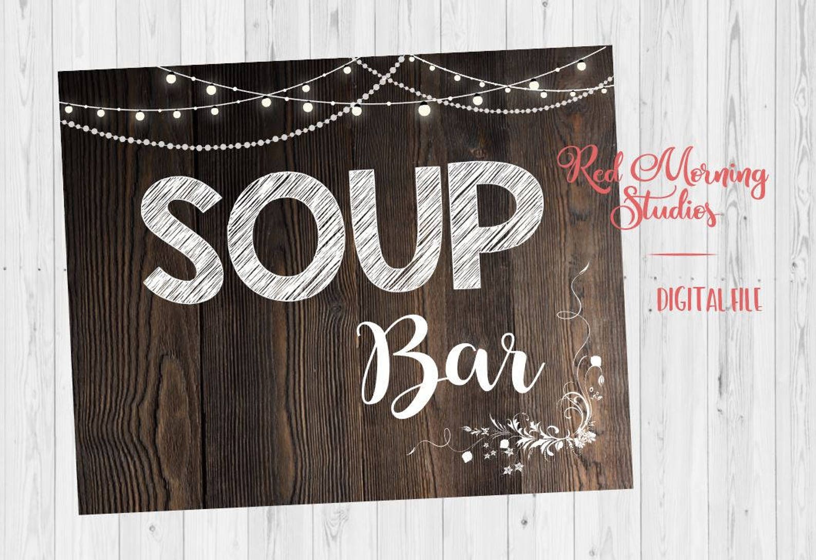 Soup Bar Sign. PRINTABLE. Soup Station Sign. Soup Buffet Party - Etsy ...
