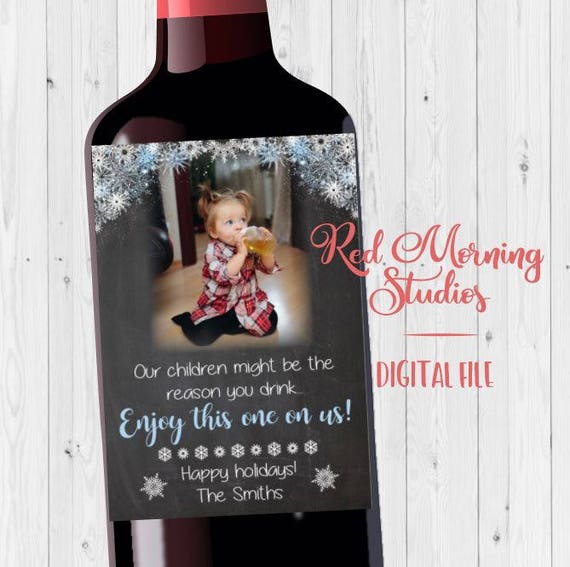 Teacher Wine Label Gift PRINTABLE Christmas Gift Our Children | Etsy