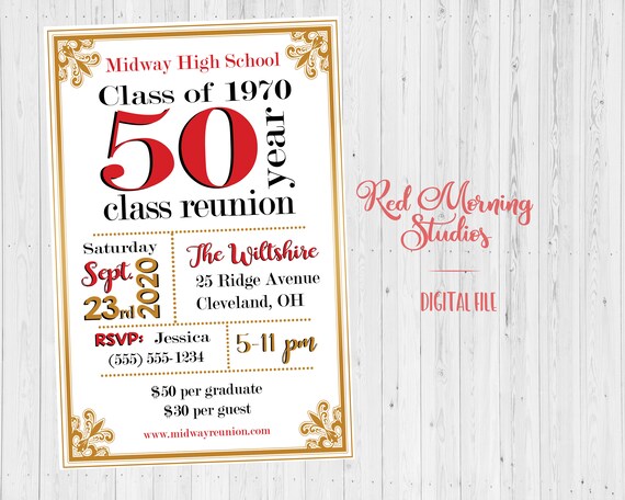 30 Year Class Reunion Invitations