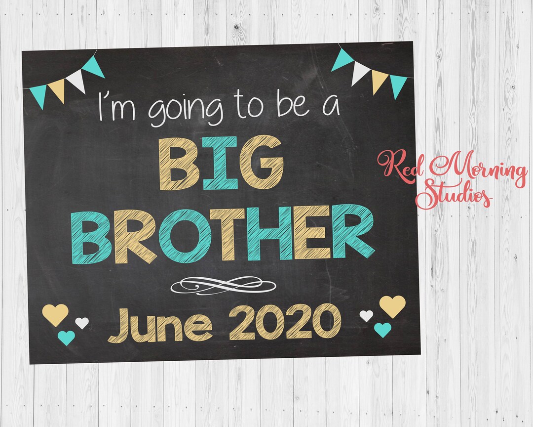 Big Brother Announcement Sign. DIGITAL FILE. I'm Going to - Etsy