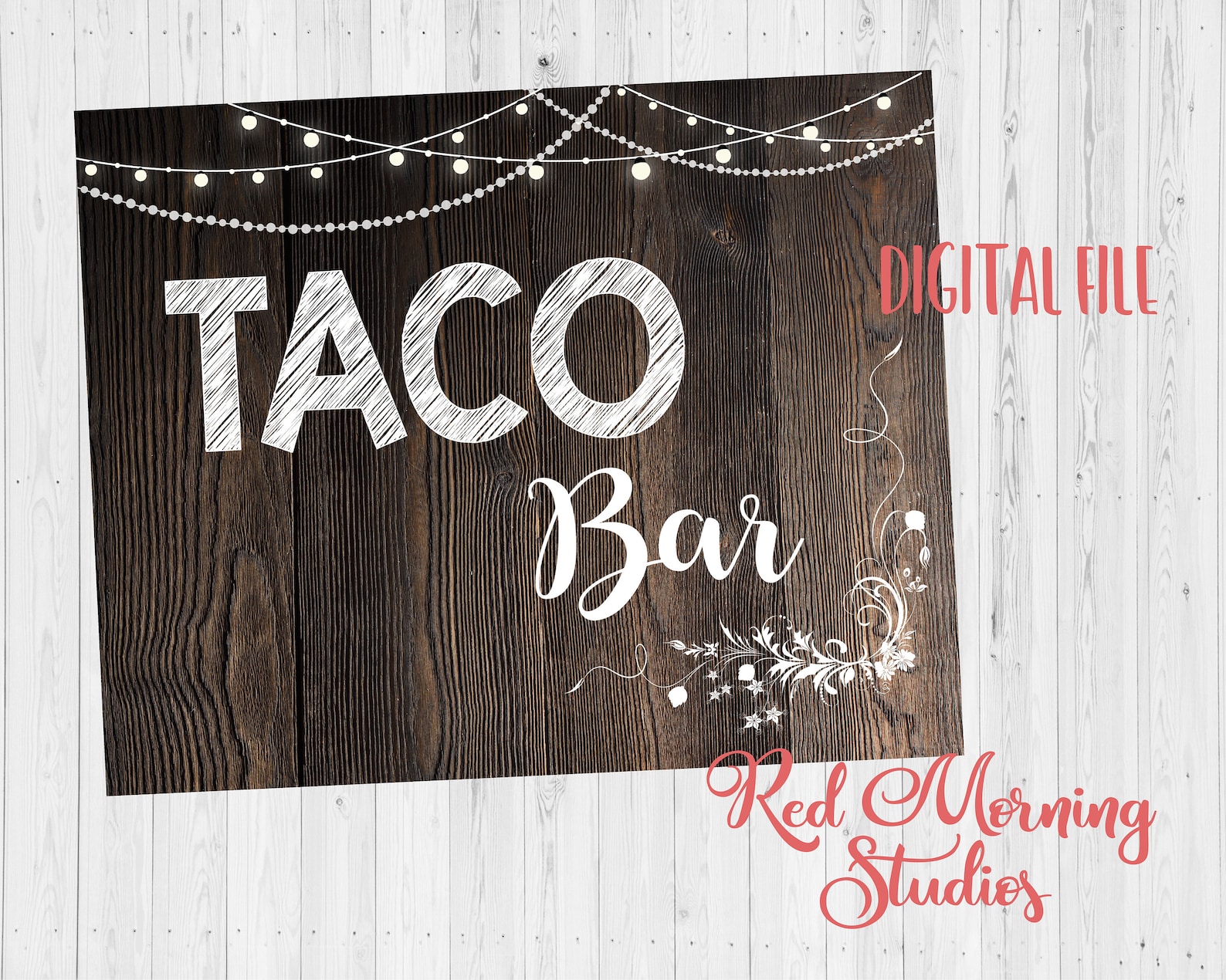 Taco Bar Sign. DIGITAL FILE. Taco Sign. PRINTABLE. Taco Party. | Etsy