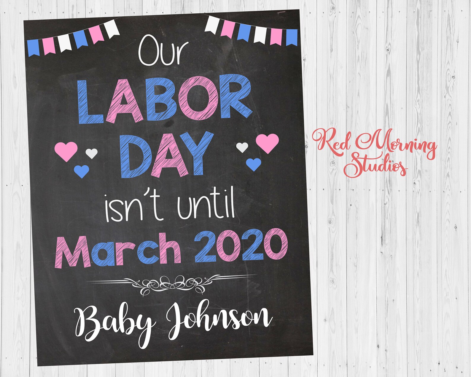 Labor Day Pregnancy Reveal Sign. DIGITAL FILE. Labor Day - Etsy