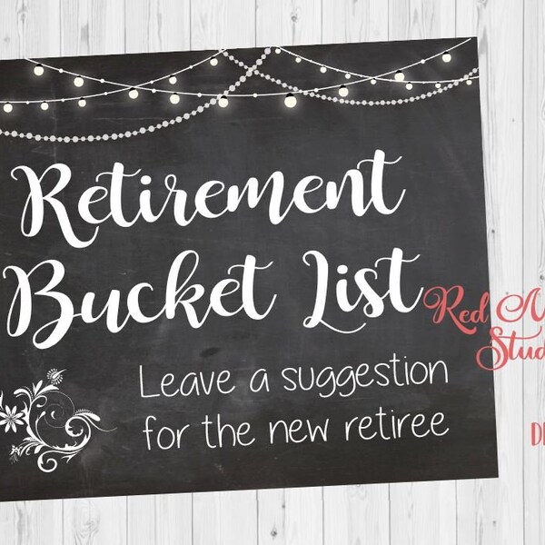 Retirement Bucket List - Etsy