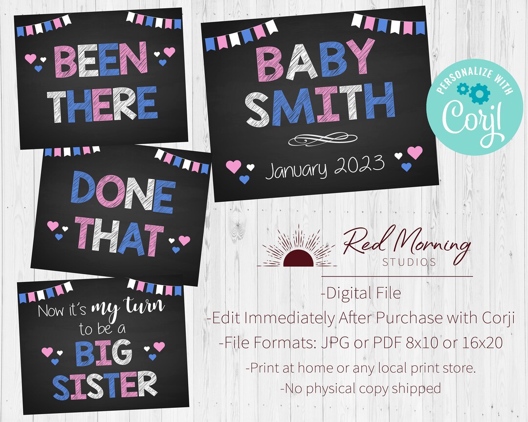 4th Baby Pregnancy Reveal Sign. Baby 4 Pregnancy Announcement - Etsy