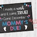 December Due Date Pregnancy Announcement Sign. DIGITAL FILE. - Etsy