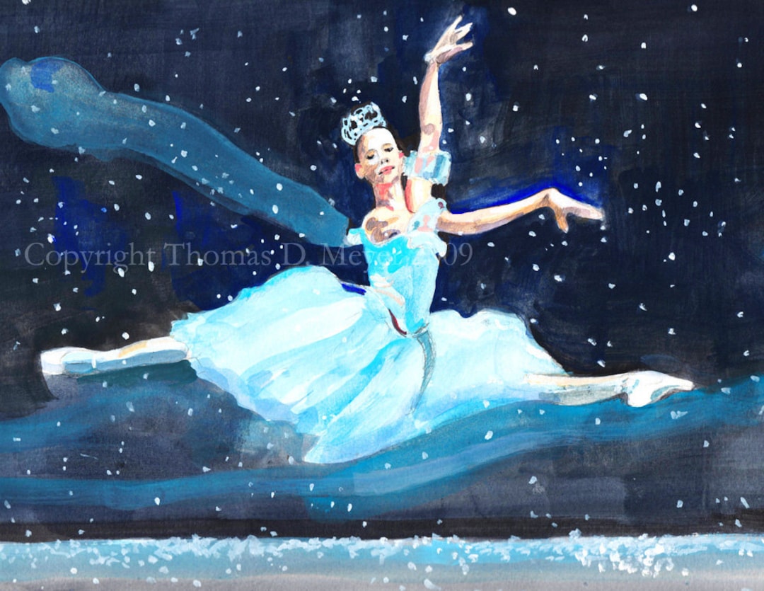 Snow Queen- Fine Art Print- Dance Art- Holiday Decor- Winter Art ...