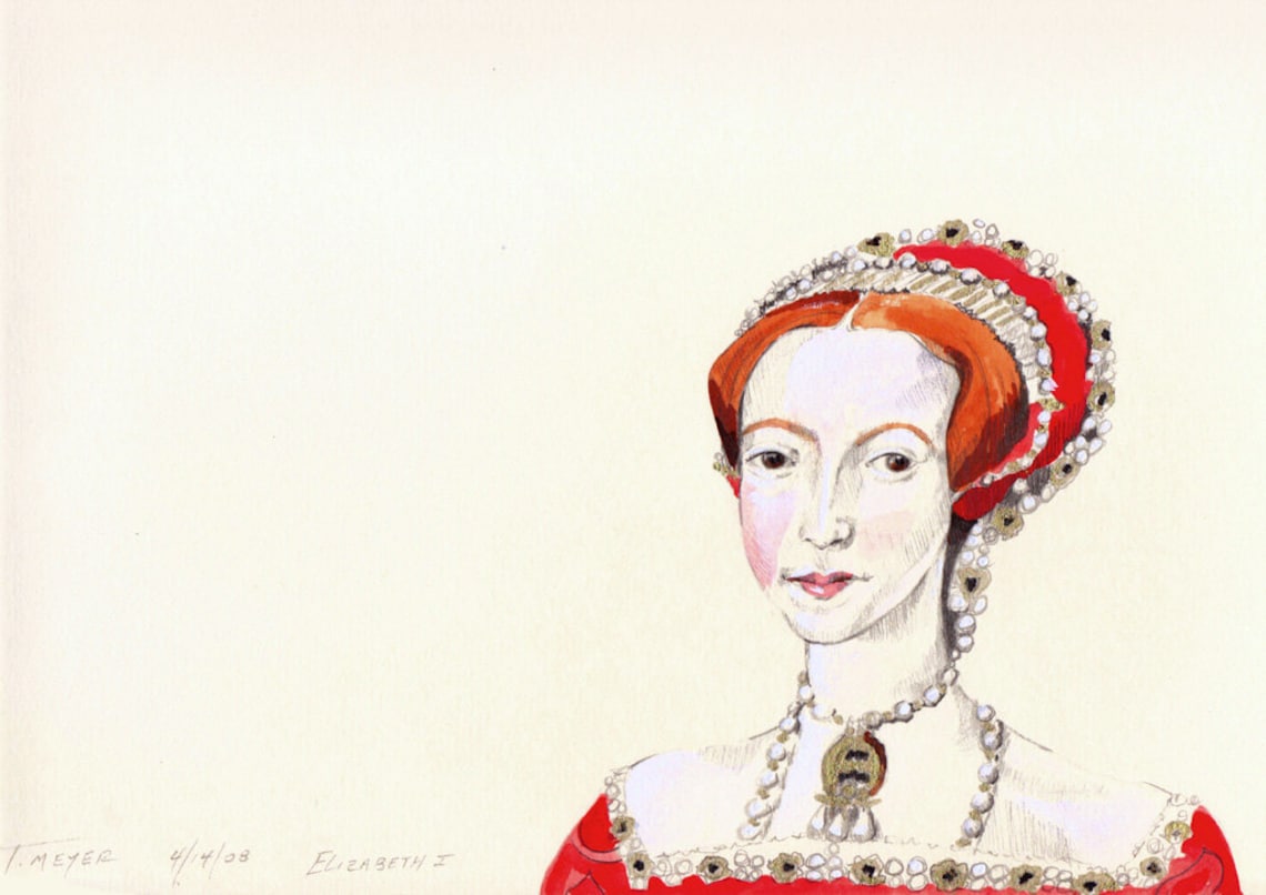 Queen Elizabeth- Fine Art Print- Tudor Art- Elizabethan Art- Fashion ...