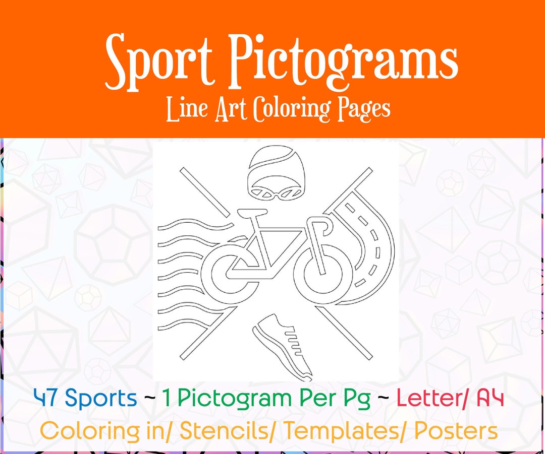 Sport Line Art Coloring in Worksheets Booklet Sports 2024 France ...