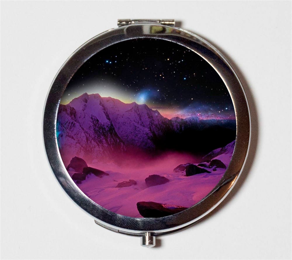 Outer Space Landscape Compact Mirror - Trippy Surreal Psychedelic ...