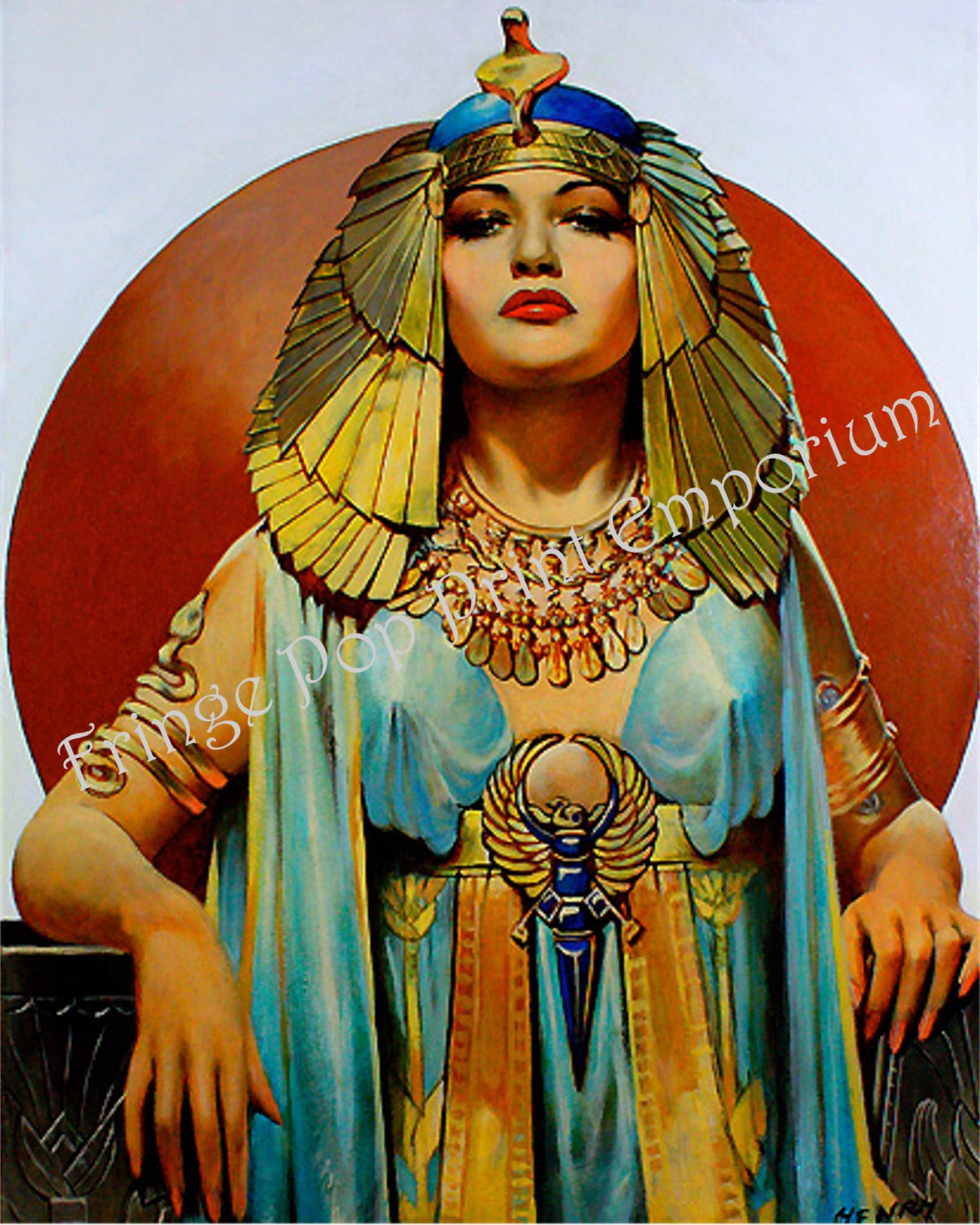 Art Nouveau Art Deco Cleopatra Art Print 8 X 10 Gypsy - Etsy