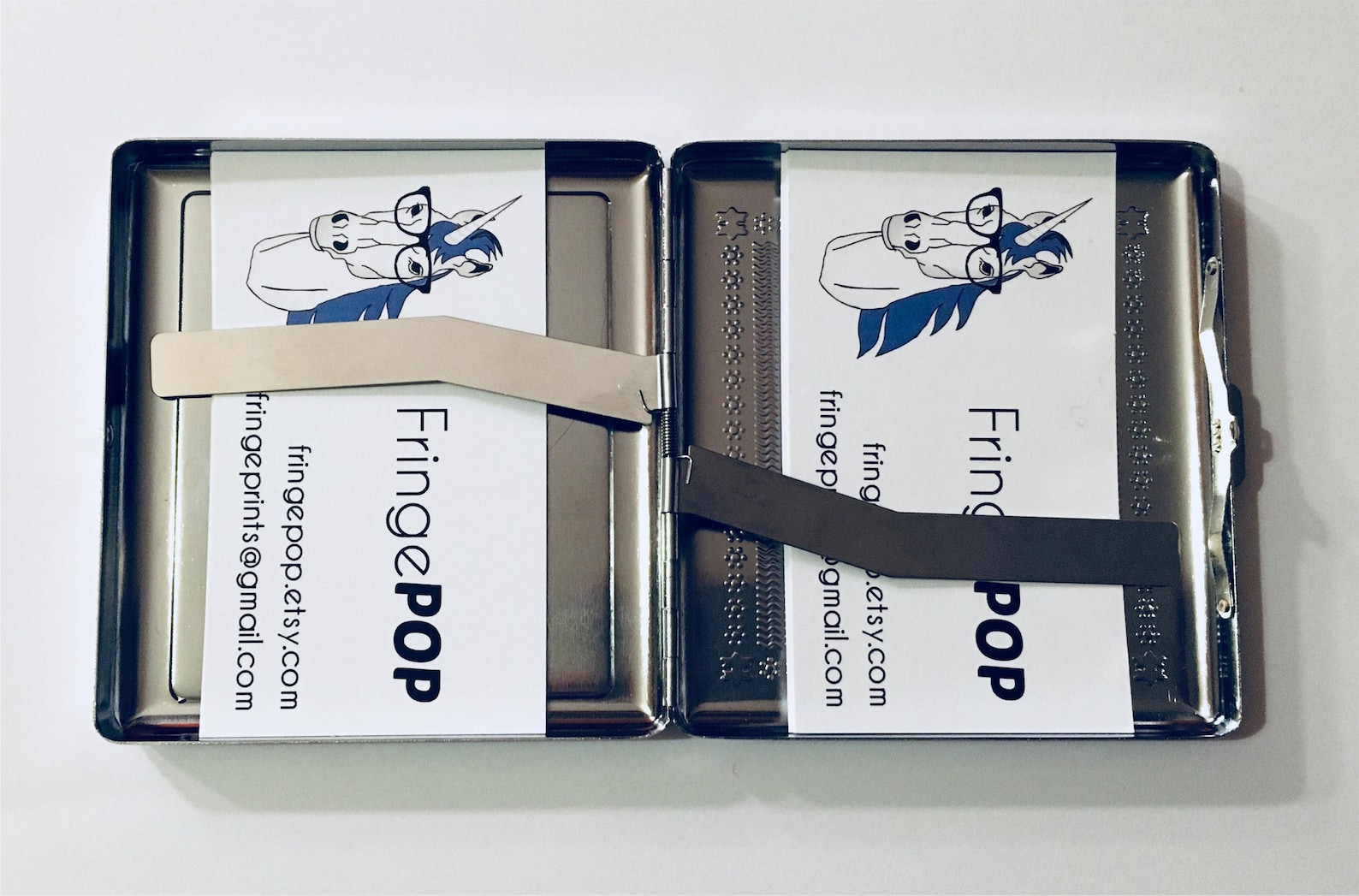 Beatnik Cat Cigarette Case Business Card ID Holder Wallet | Etsy