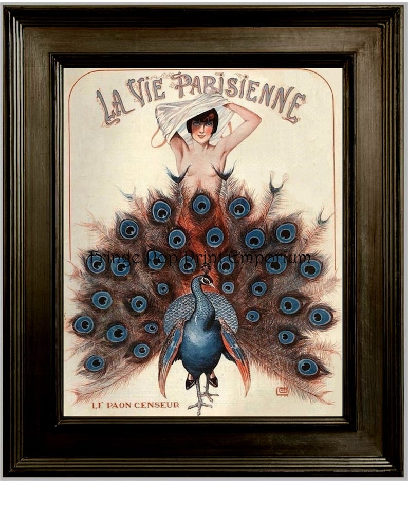 Art Deco Peacock Art Print 8 X 10 - French Paris - Parisienne - Art ...