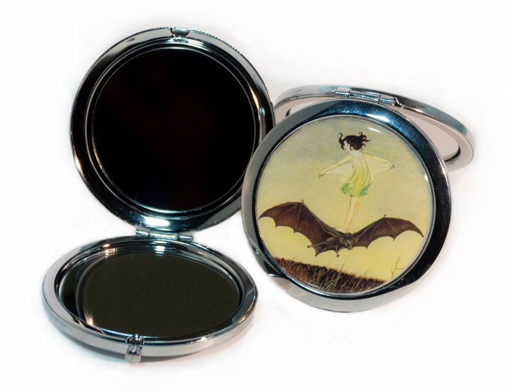 Flapper and Skeleton Compact Mirror Art Deco 1920s - Etsy