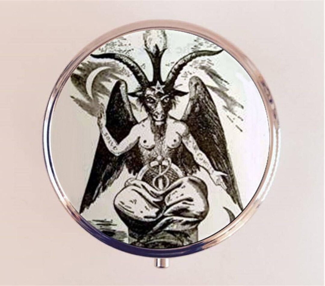Baphomet Pill Box Case Pillbox Holder Trinket Occult Pagan Magick ...