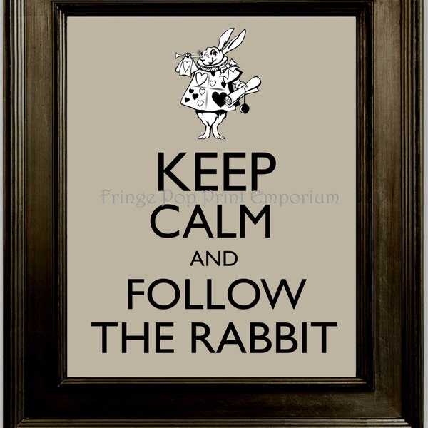 Follow the White Rabbit - Etsy
