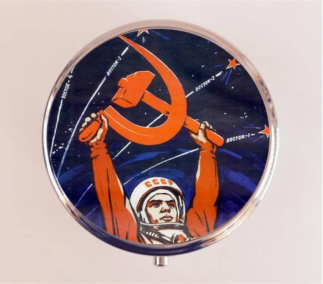 Soviet Propaganda Pill Box Case Pillbox Holder Trinket Box USSR Russia ...