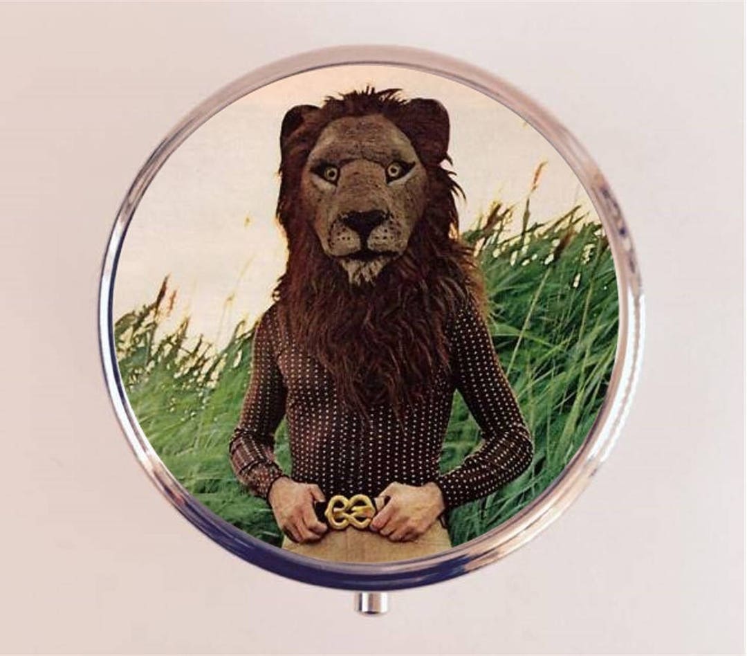 Lion Man Pill Box Case Pillbox Holder Trinket Anthropomorphic Animal ...