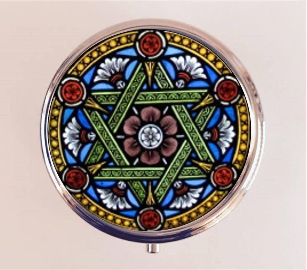 Star of David Pill Box Case Pillbox Holder Trinket Box Jewish Symbol ...
