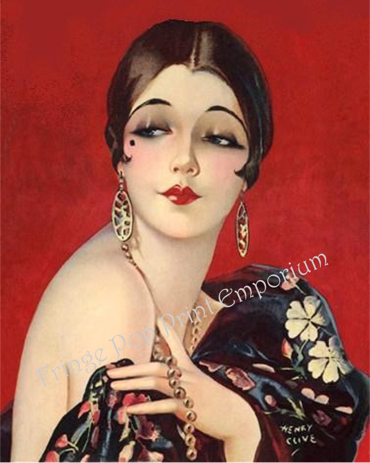 1920s Flapper Painting