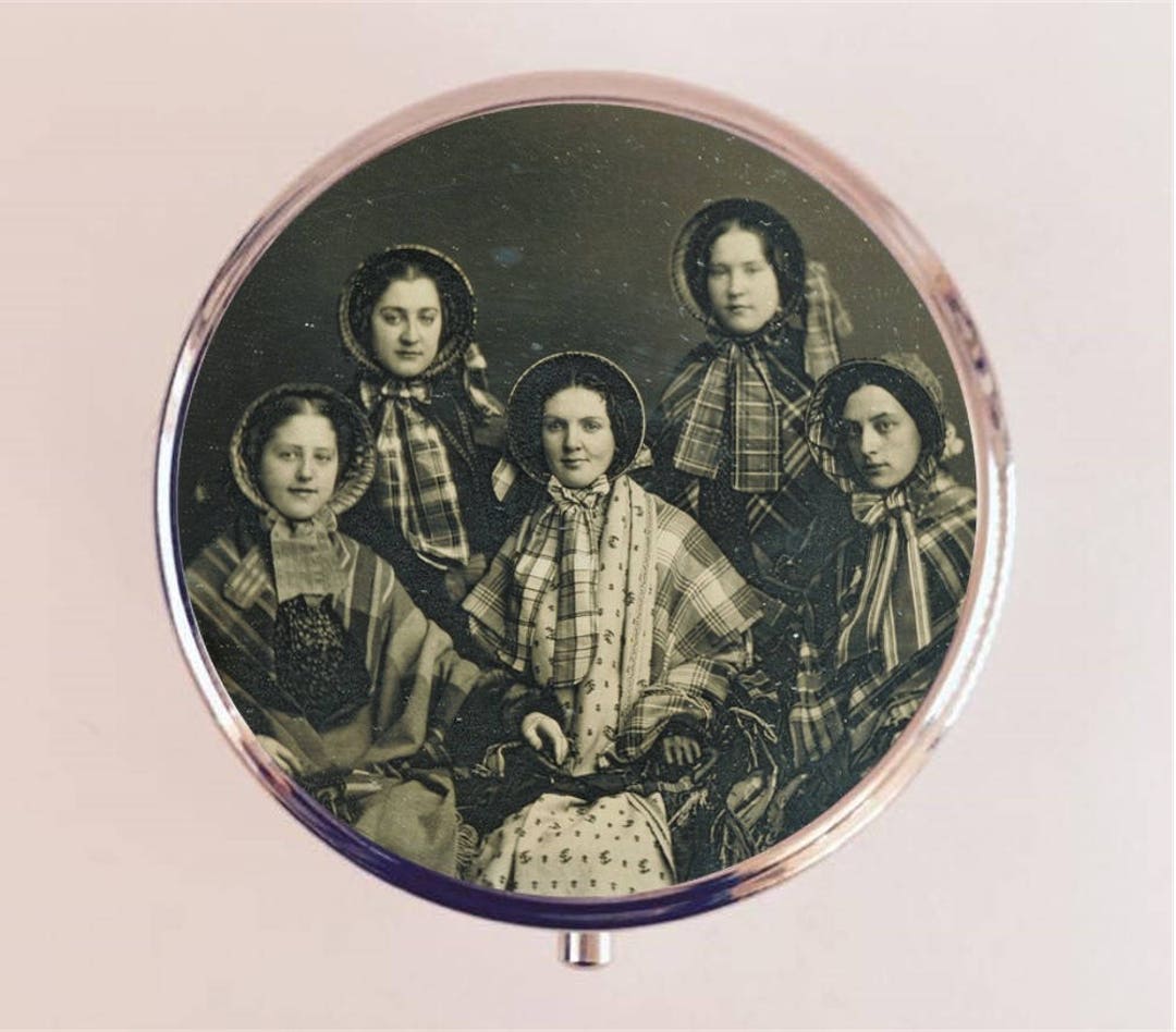 Victorian Women Pill Box Case Pillbox Holder Trinket Antique ...