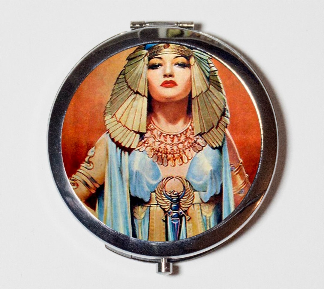 Cleopatra Art Deco Compact Mirror - 1920s Jazz Age Flapper Egyptian ...
