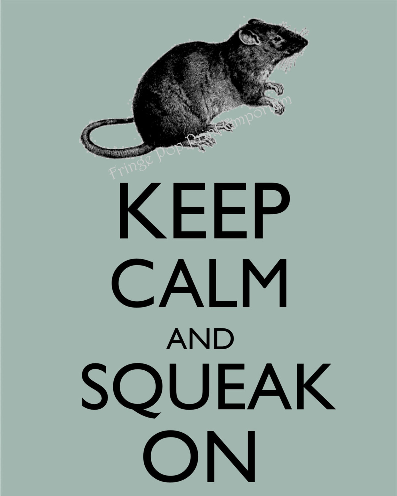 Keep Calm Rat Art Print 8 X 10 Keep Calm and Squeak on Pet | Etsy