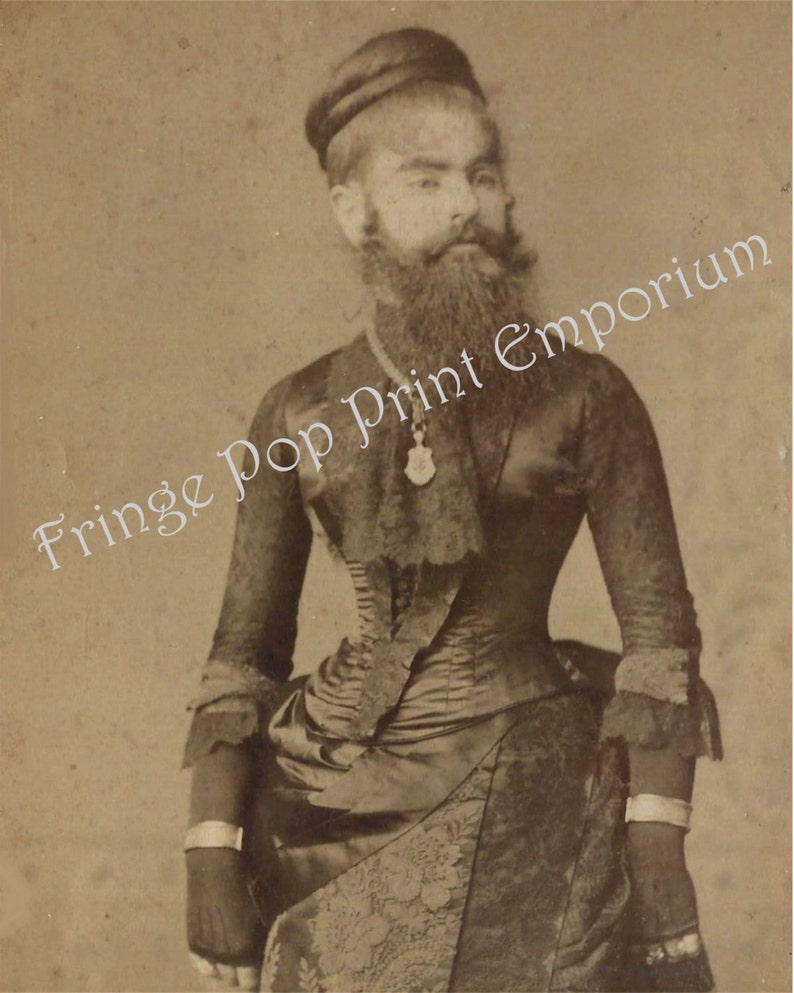 Victorian Sideshow Circus Freak Art Print 8 X 10 Bearded - Etsy