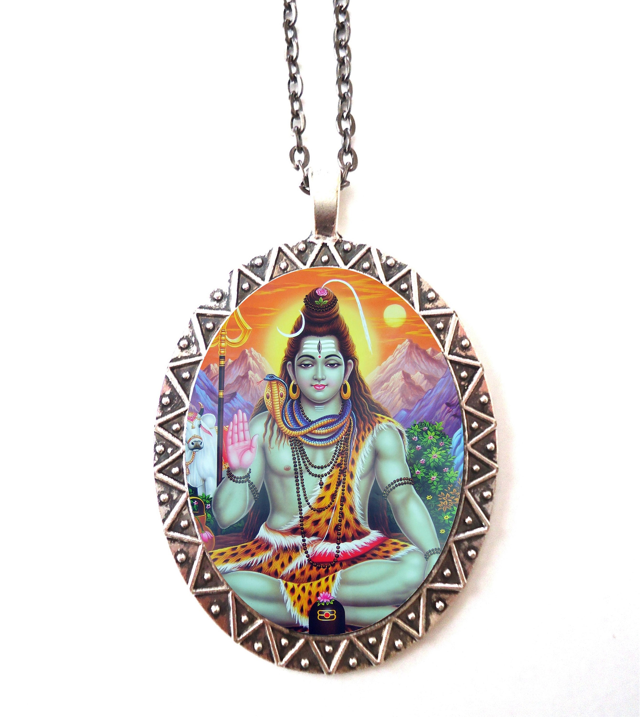 Shiva Necklace Pendant Silver Tone Hindu God Hinduism - Etsy Australia