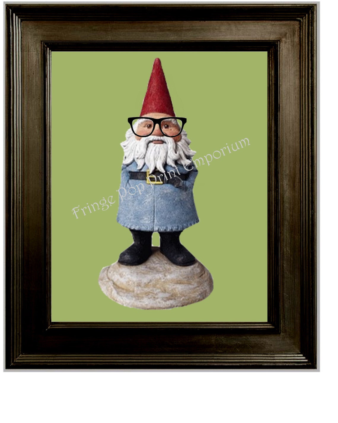 Hipster Gnome Art Print 8 X 10 With Glasses - Geek - Nerd - Humor ...