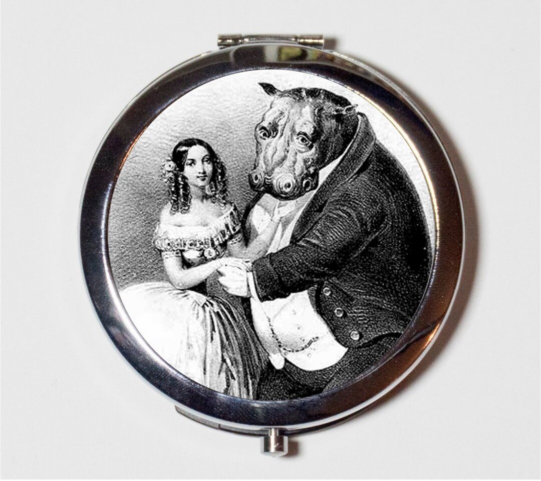 Hippo Dancing Compact Mirror - Victorian Dance Animal Art ...