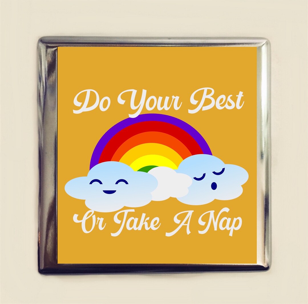 Do Your Best or Take a Nap Cigarette Case Business Card ID Holder ...