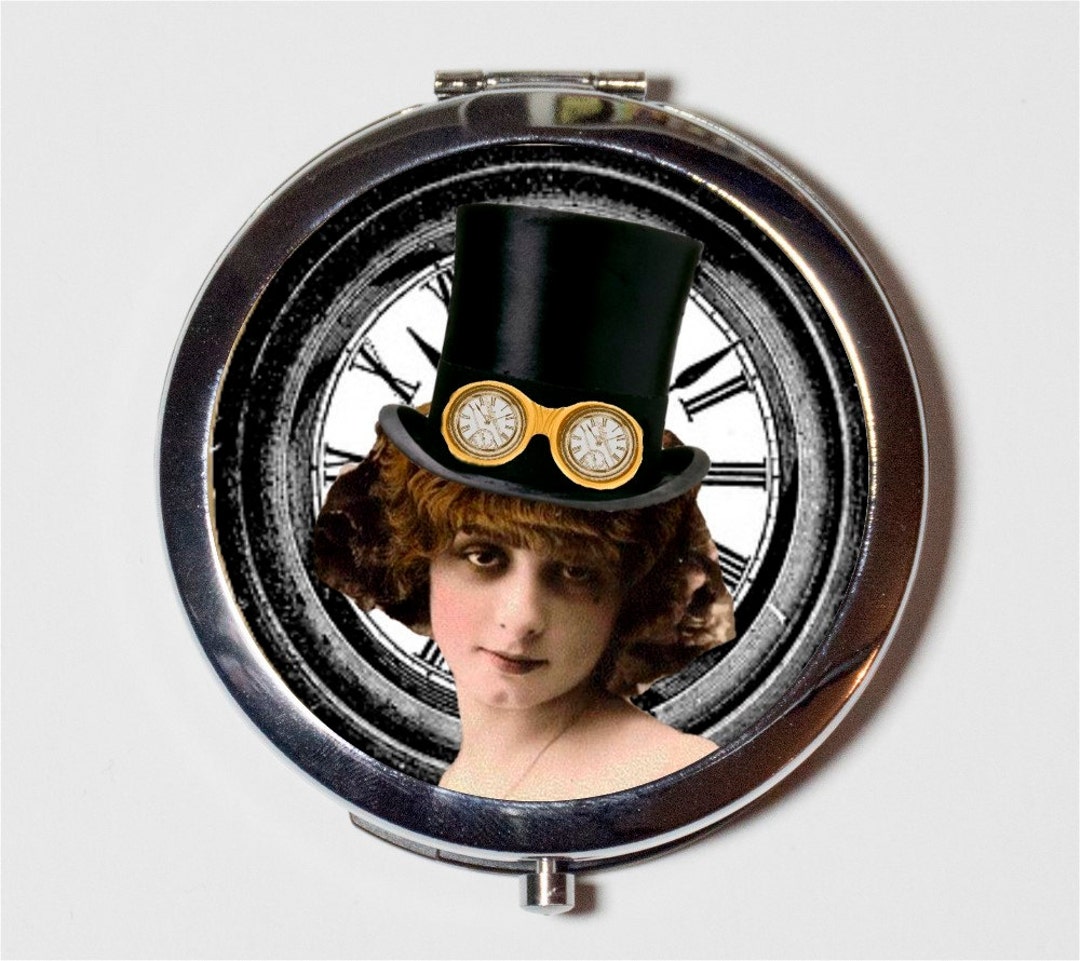 Victorian Steampunk Flapper Compact Mirror - Art Deco 1920's Jazz Age ...