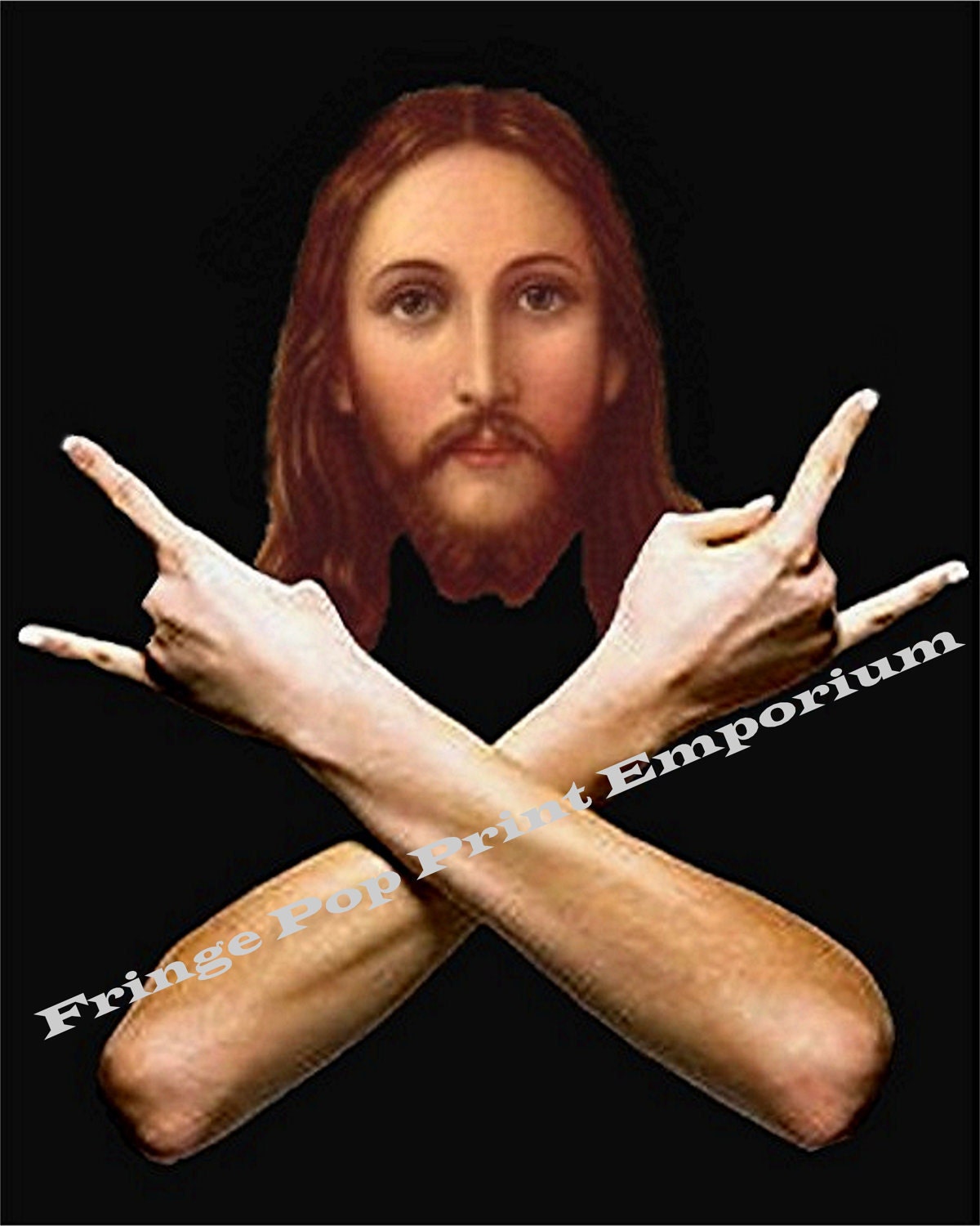Jesus Parody Art Print 8 X 10 Rock N Roll Jesus Christ | Etsy
